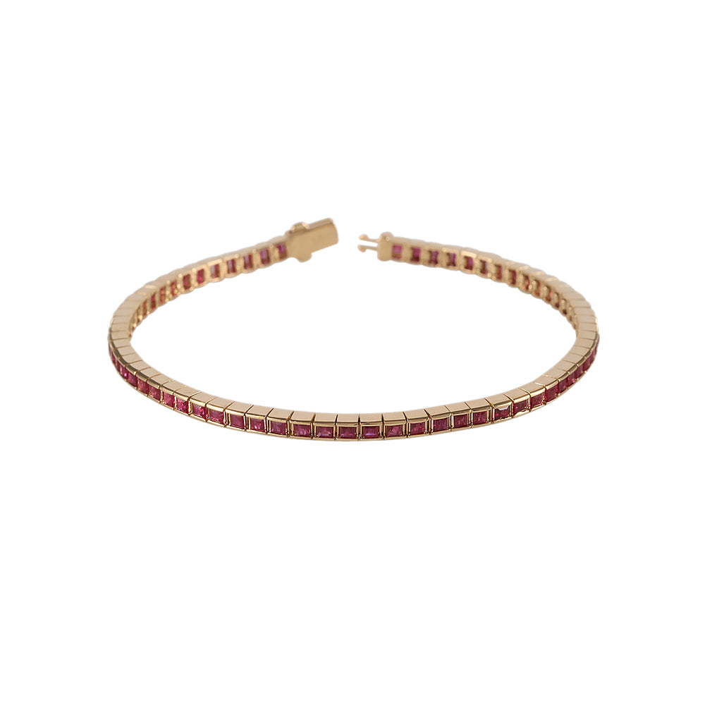 Brazalete estilo tennis con rubí princess